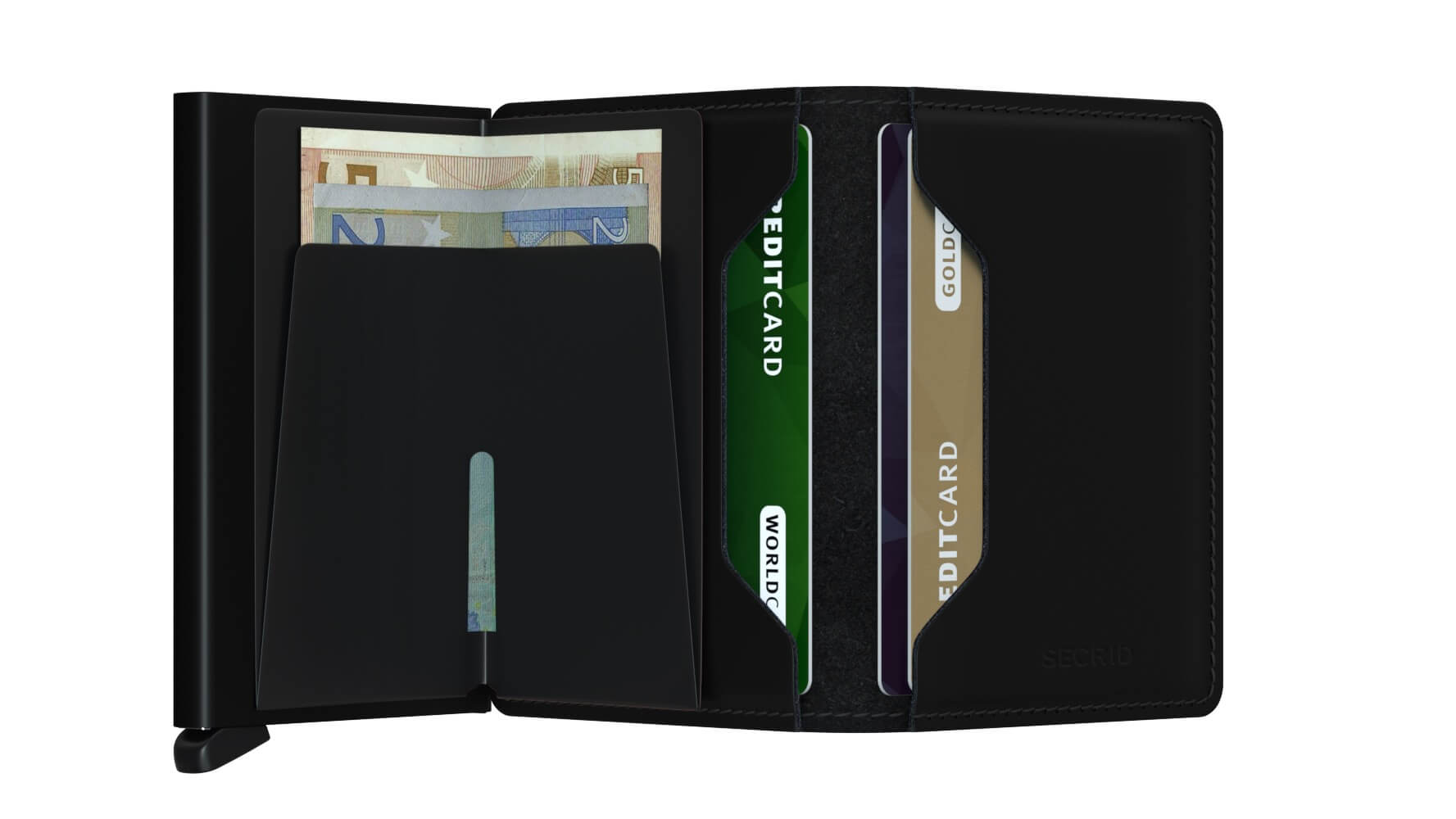 Secrid Slim Wallet Portemonnee Matte Black | Shop Online